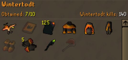 Wintertodt log after 140 kills | Scrolller