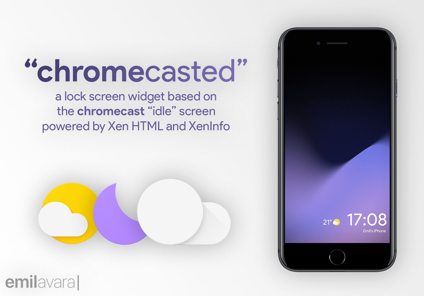[WIP] "chromecasted" - a lock screen widget based on the chromecast idle screen | Scrolller