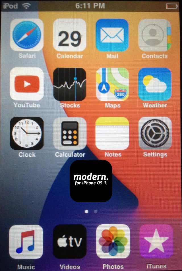 [WIP] Ha, all you people. Here's my upcoming theme modern. for ios 1. Yes, this is running on a ...