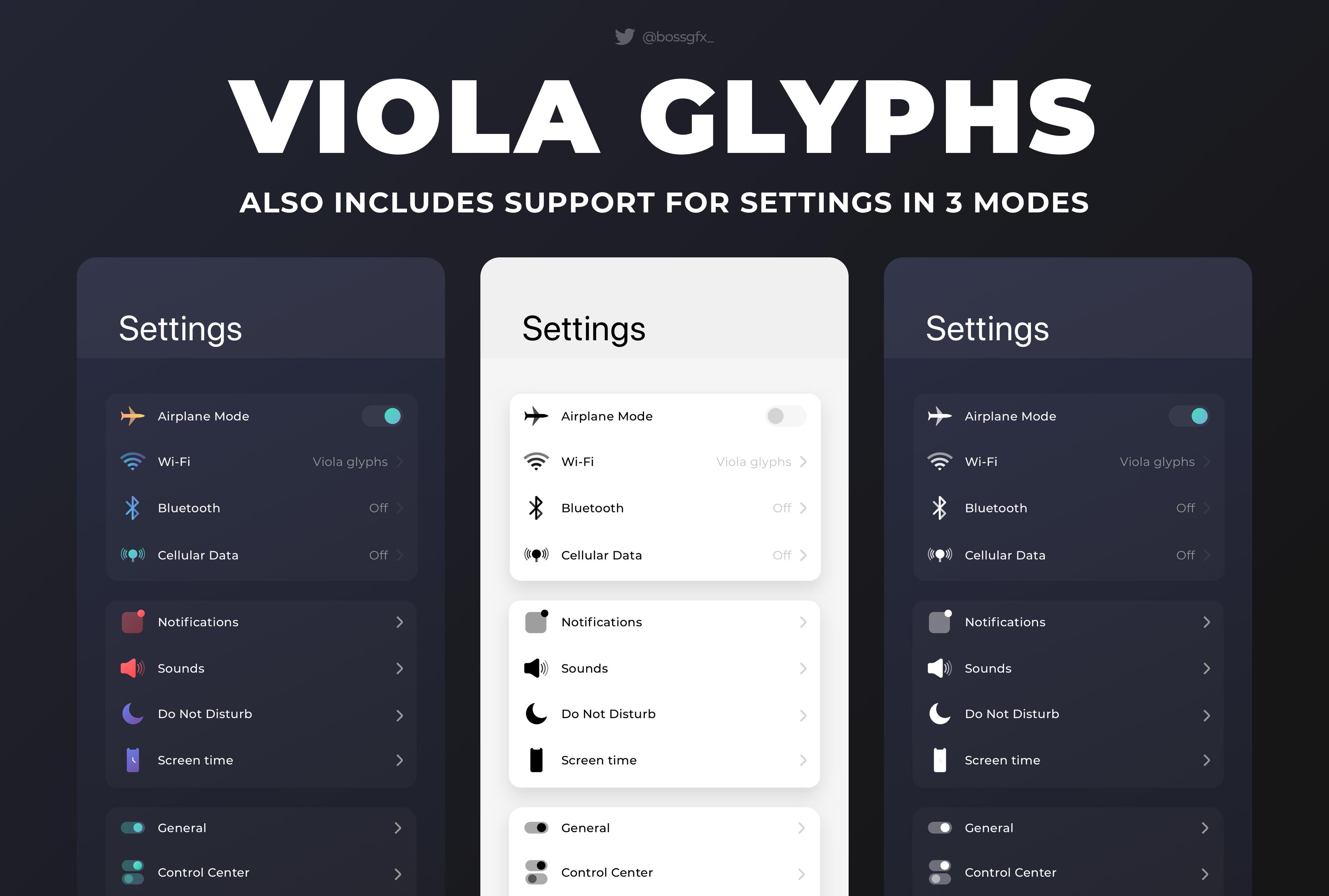 [WIP] Viola Glyphs - Settings are now supported in 3 modes! | Scrolller