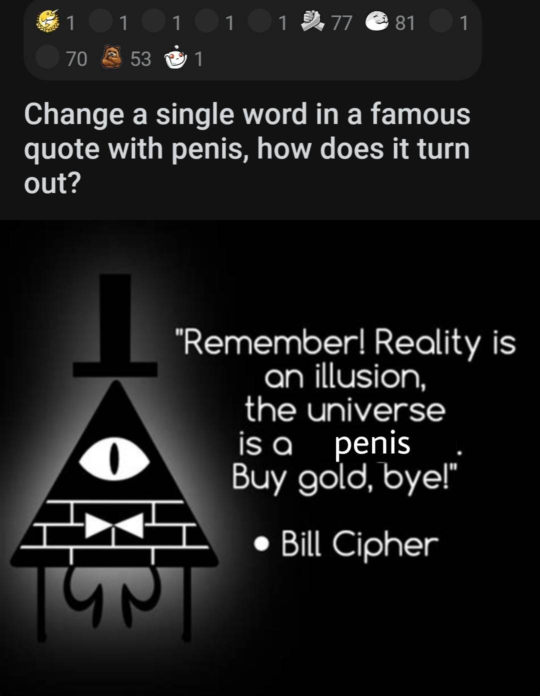 Wise words of Bill Cipher | Scrolller