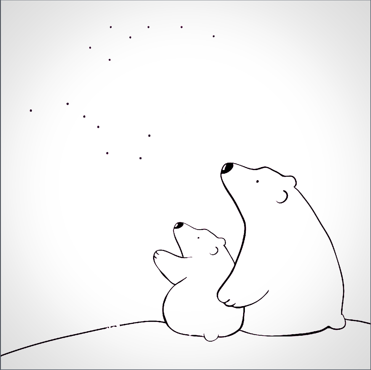 Wishing upon a star with daddy polar bear | Scrolller