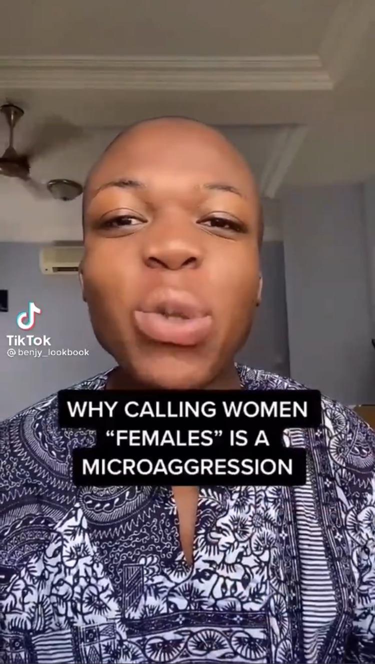 Woman and female literally mean the same thing, you dumb fish | Scrolller