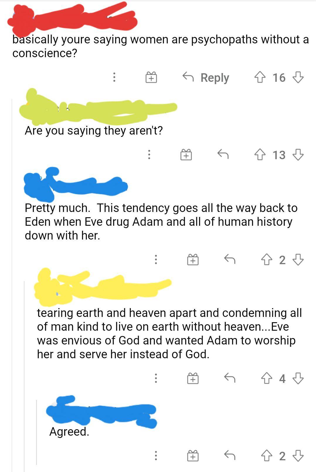 "Women are psychopaths without a conscience" | Scrolller