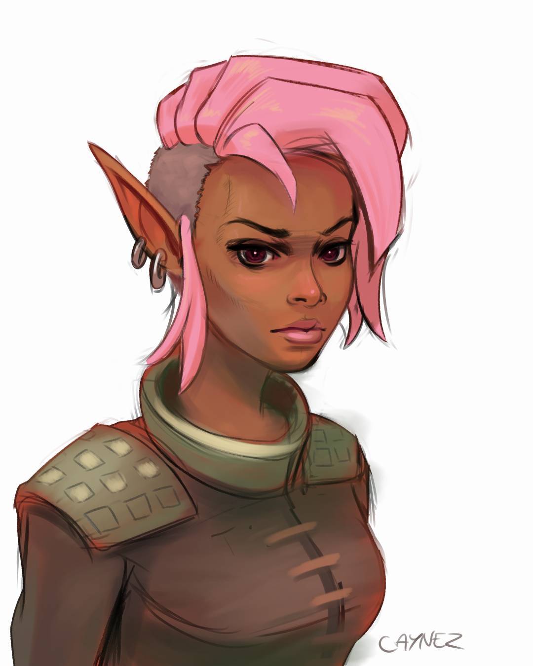Wood elf Sketch by Caynez | Scrolller