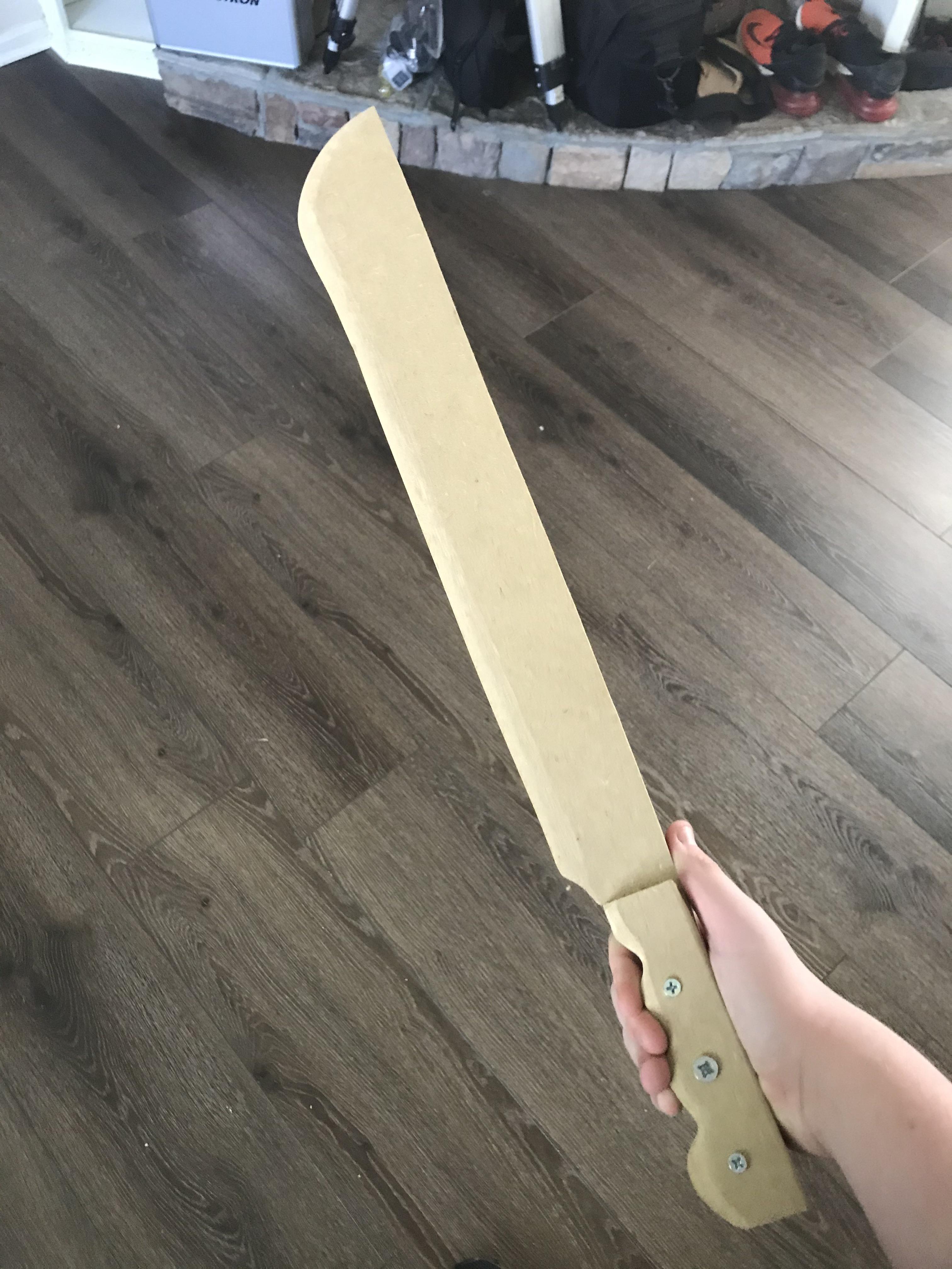 Wooden machete I made not finished but close | Scrolller