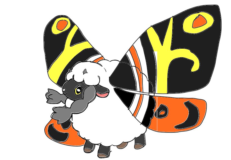 Wooloo as Mothra | Scrolller
