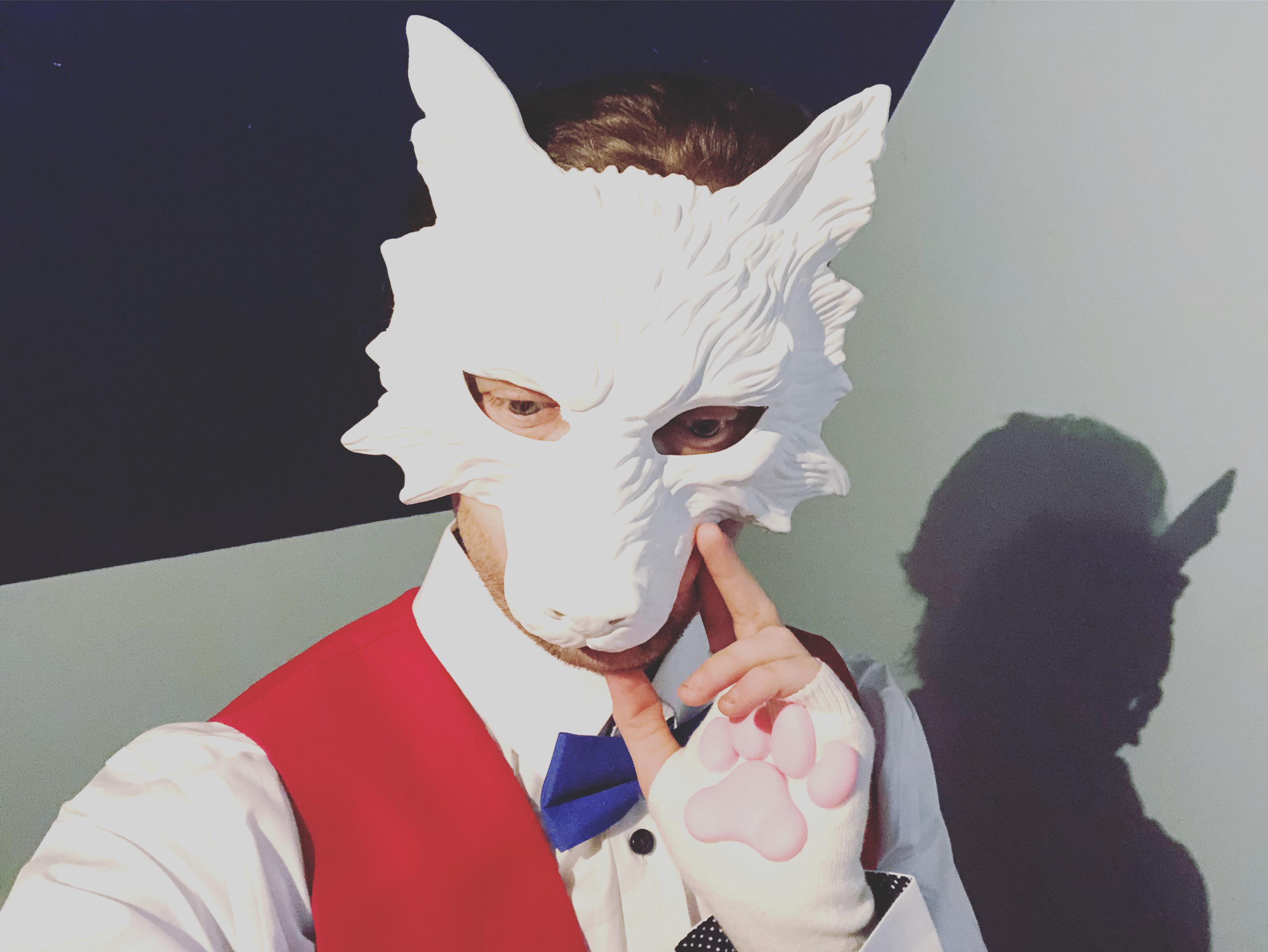 Working on a fursuit suit and masquerade wolf. So far so dapper. | Scrolller
