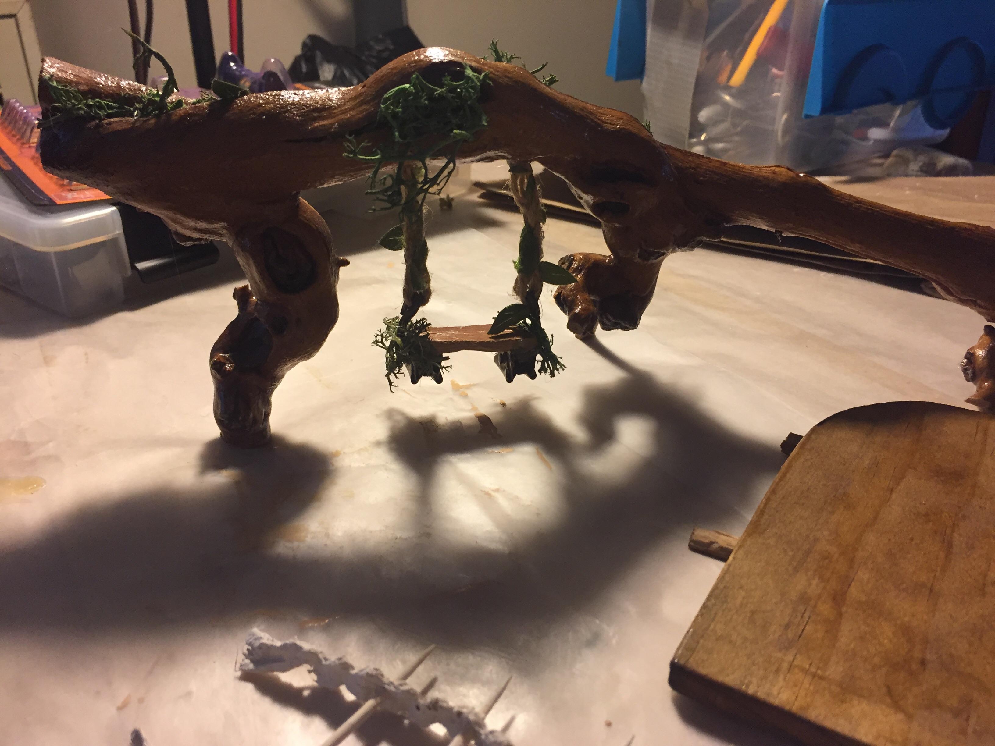 Working on pieces for a tree stump that’s being transformed. | Scrolller