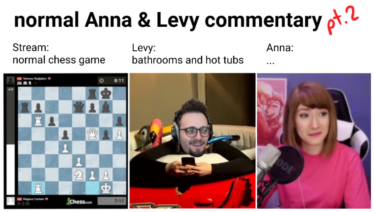 yep... very professional chess commentary | Scrolller