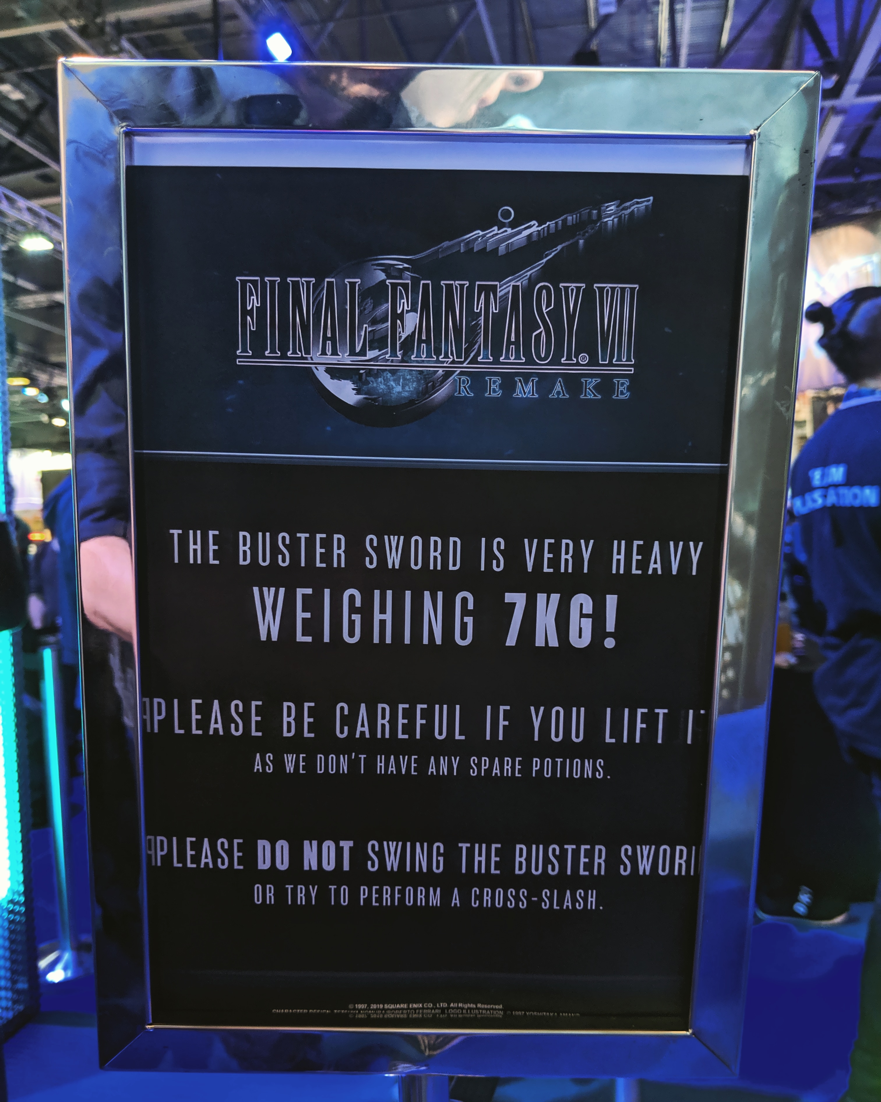 Yes, you can pose with the Buster Sword at EGX London. No, you cannot perform Cross-Slash ...