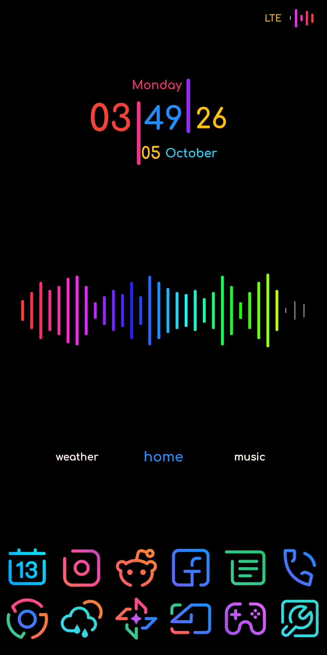 Yet another neon style theme | Scrolller