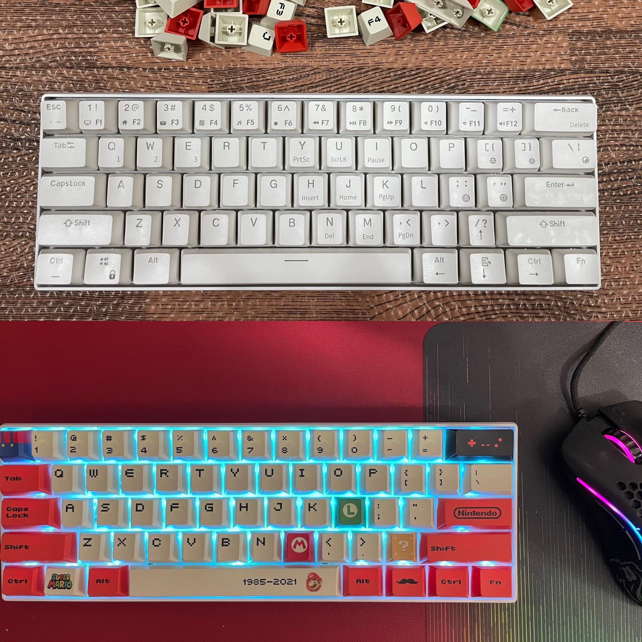 Yet Another RK61, This Time With Mario Keycaps | Scrolller