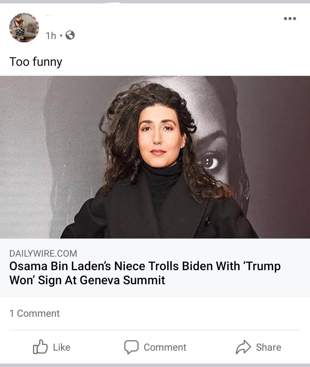 You know you're on the right side when Osama Bin Laden's family agrees with you. | Scrolller