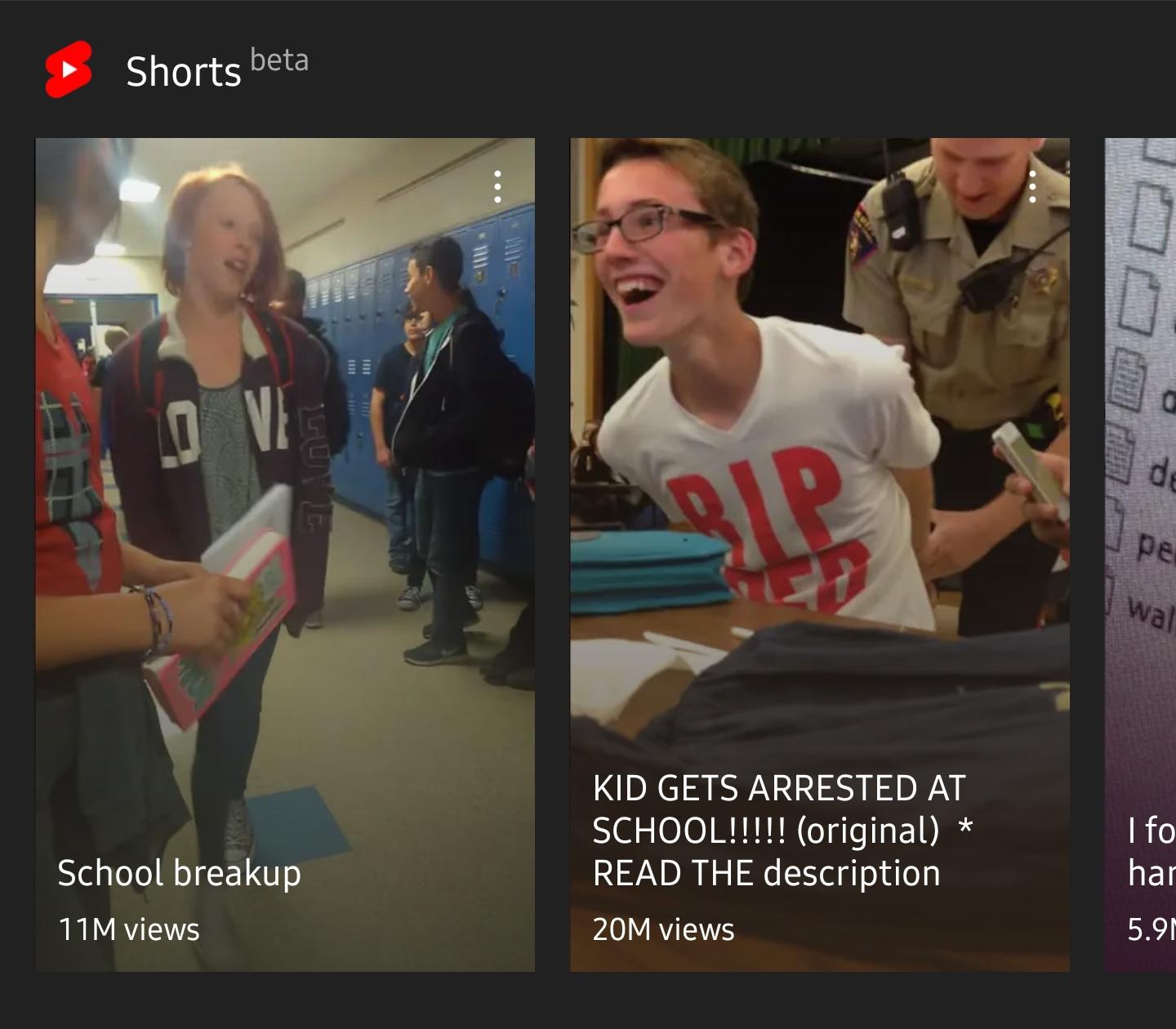 YouTube Shorts really going at it hard with the drama. | Scrolller