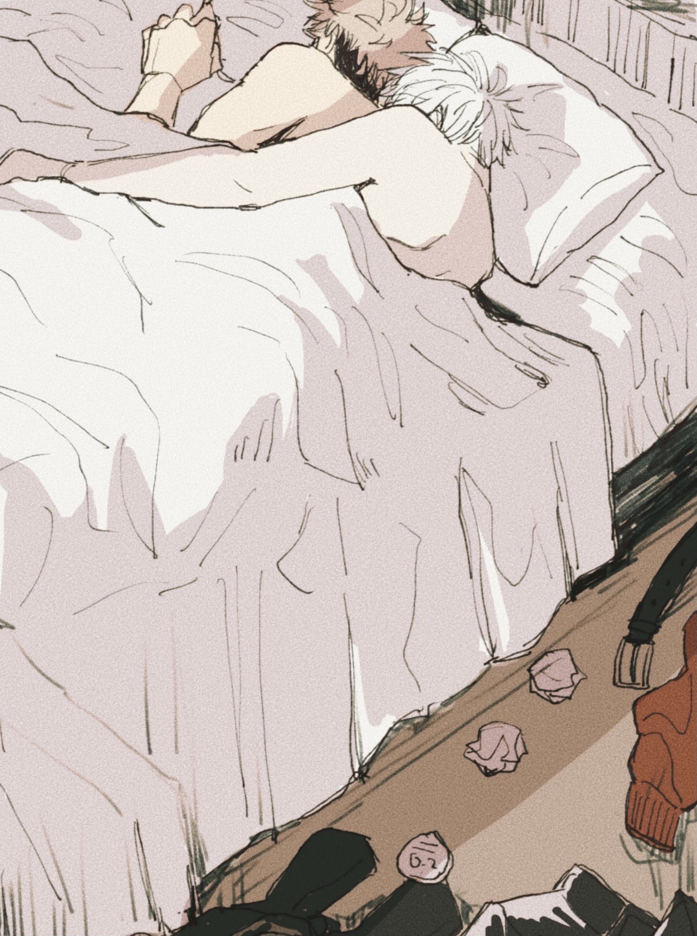 Yuji and Gojo in bed (Jujutsu Kaisen) | Scrolller