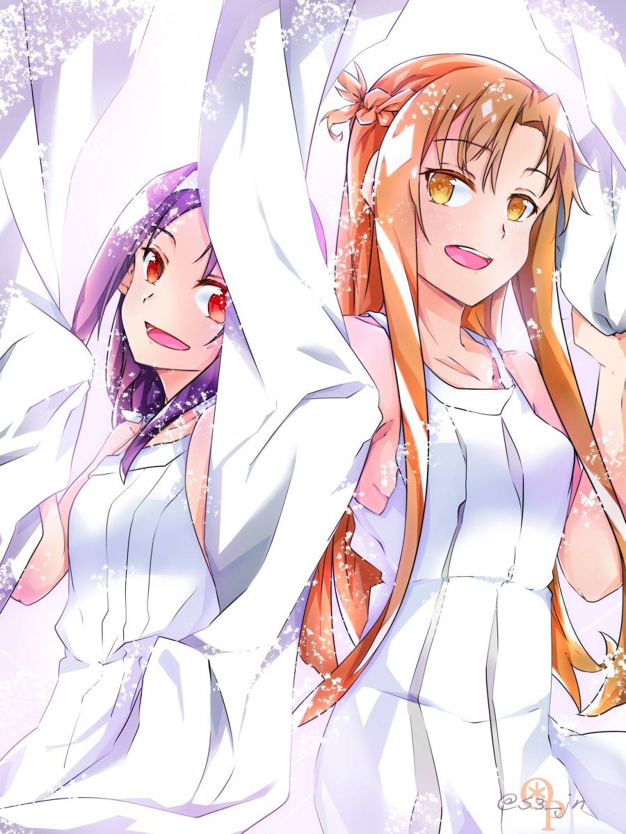 Yuuki and Asuna in white | Scrolller