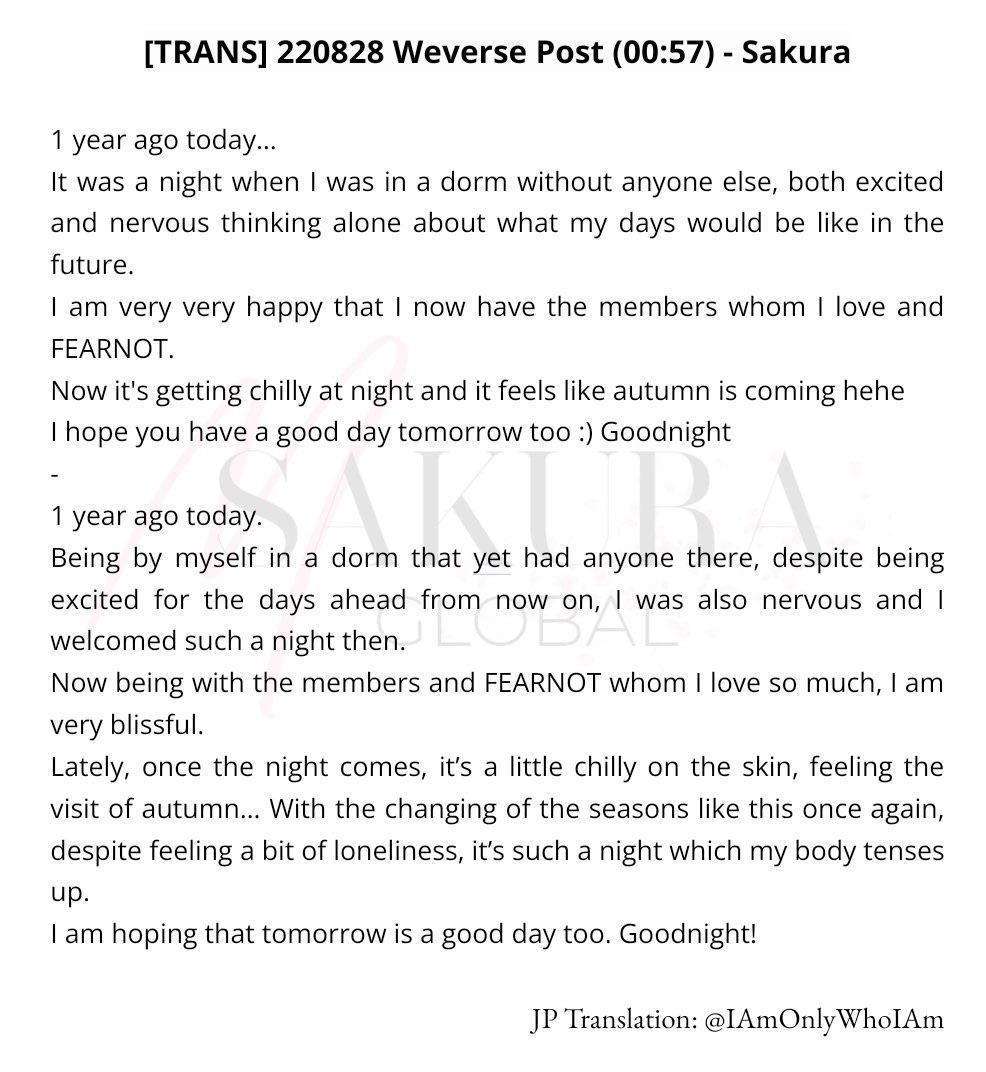 220828 Miyawaki Sakura Weverse Update | Scrolller