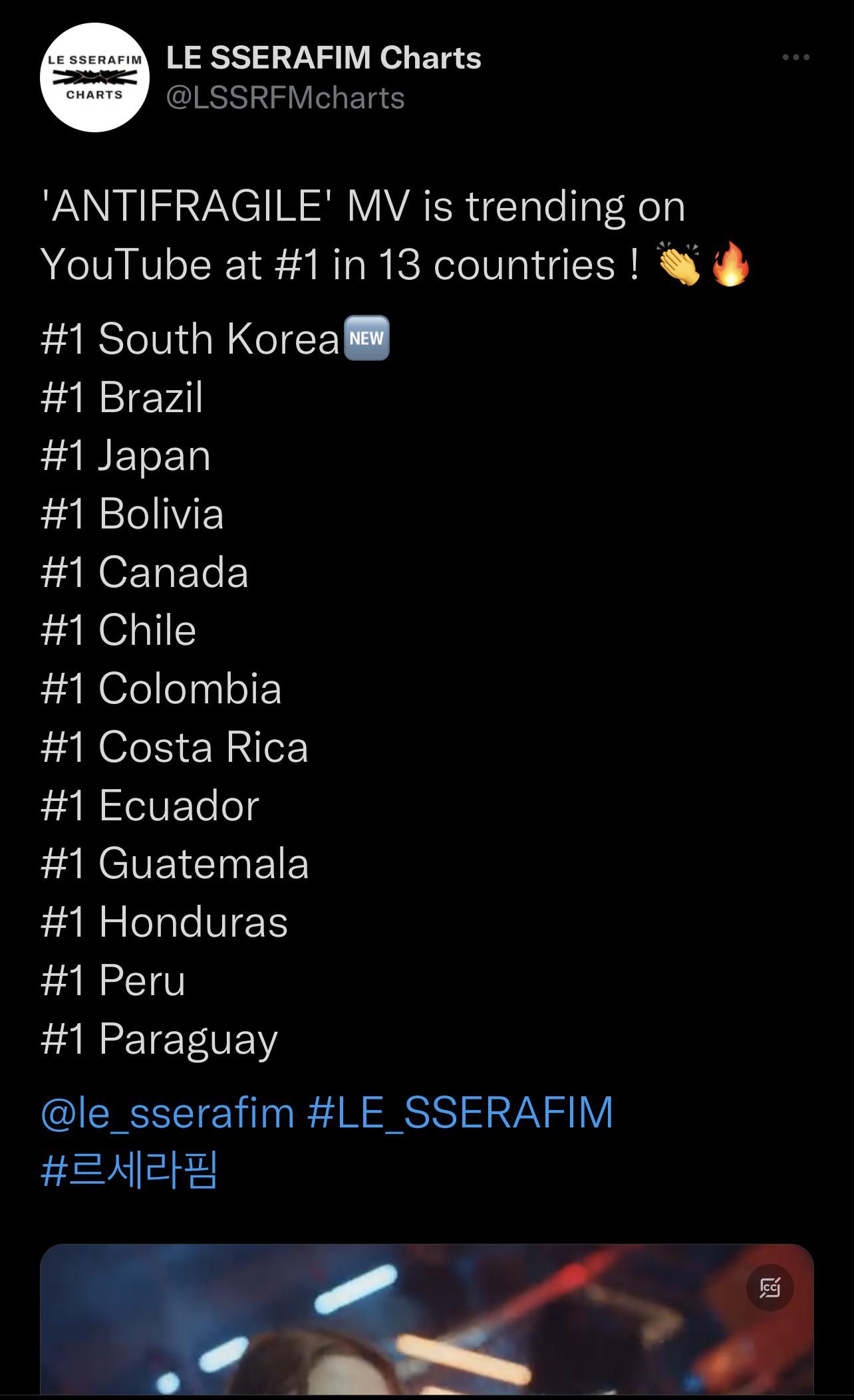 221017 'ANTIFRAGILE' MV is trending on YouTube at #1 in 13 countries | Scrolller