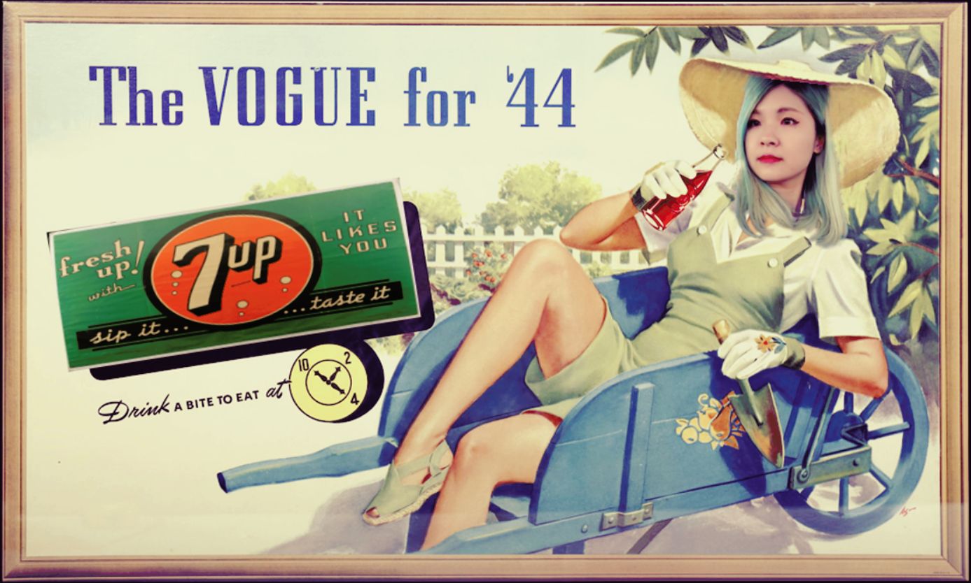 7 Up Poster With Hachu Scrolller