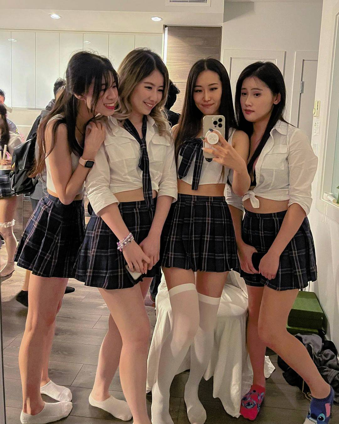 A gaggle of Asian schoolgirls | Scrolller