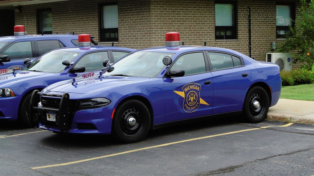 A state trooper of the Michigan State Police | Scrolller