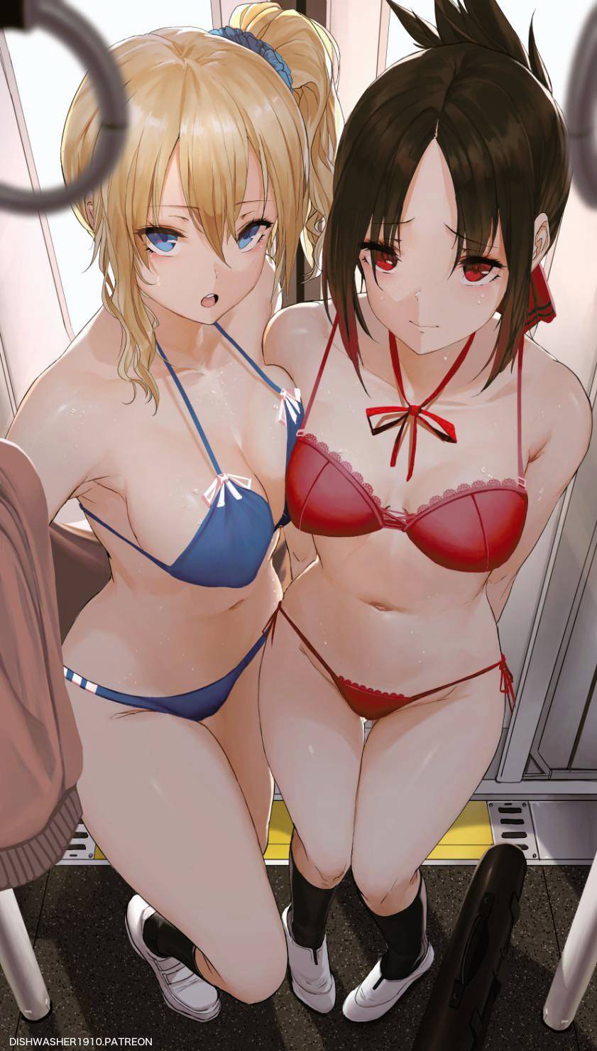 Ai and Kaguya riding the train in their underwear[Kaguya-Sama:Love is War!] (dishwasher1910 ...
