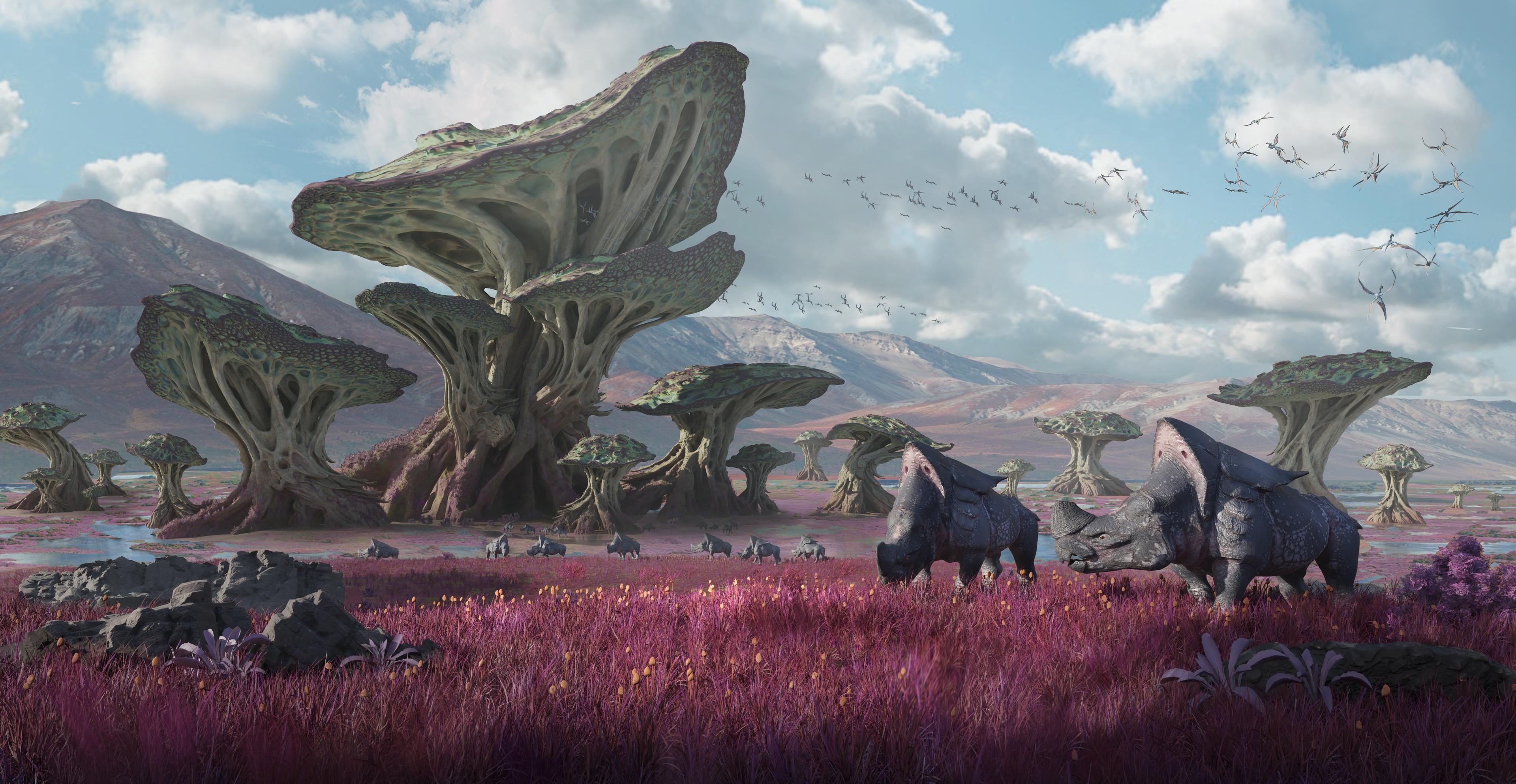 "Alien Savanna" - Raymond Chen (2021) | Scrolller
