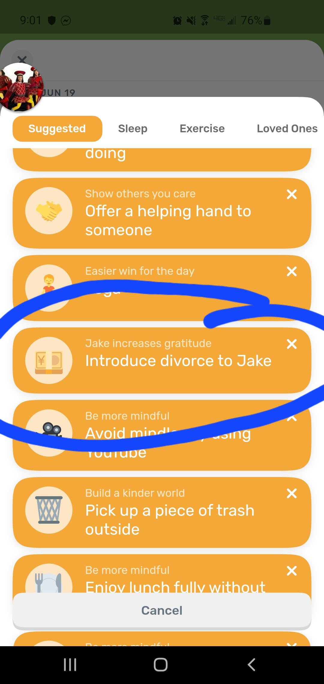 An App I Use To Track Daily Plans Suggesting I Have A Conversation With An App I Use To Track Daily Plans Suggesting I Have A Conversation With