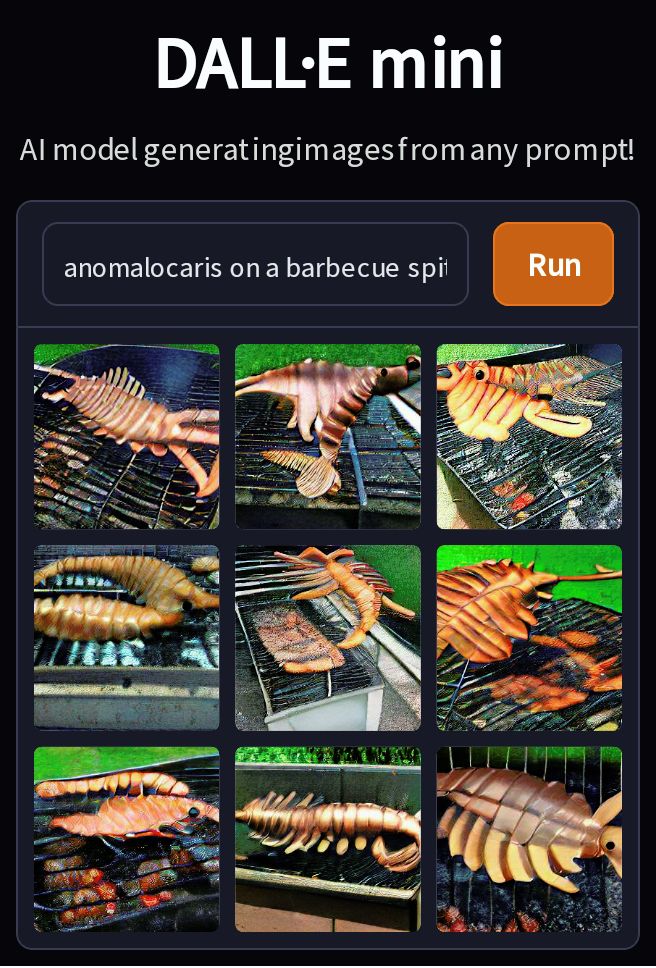 Anomalocaris on a barbecue spit | Scrolller