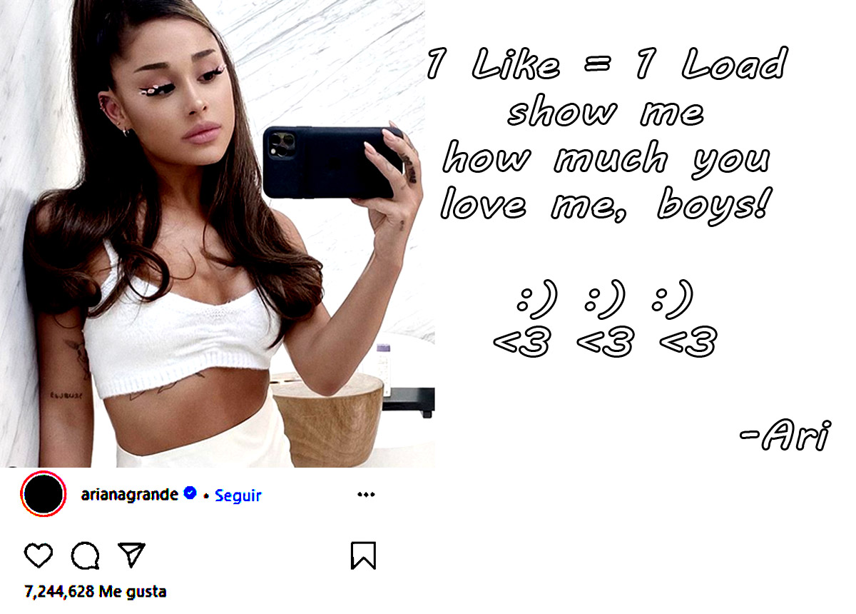 Ariana Grande likes loads | Scrolller