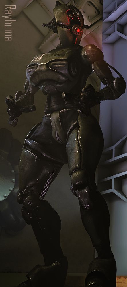 Assaultron render (rayhuma) [Fallout] | Scrolller