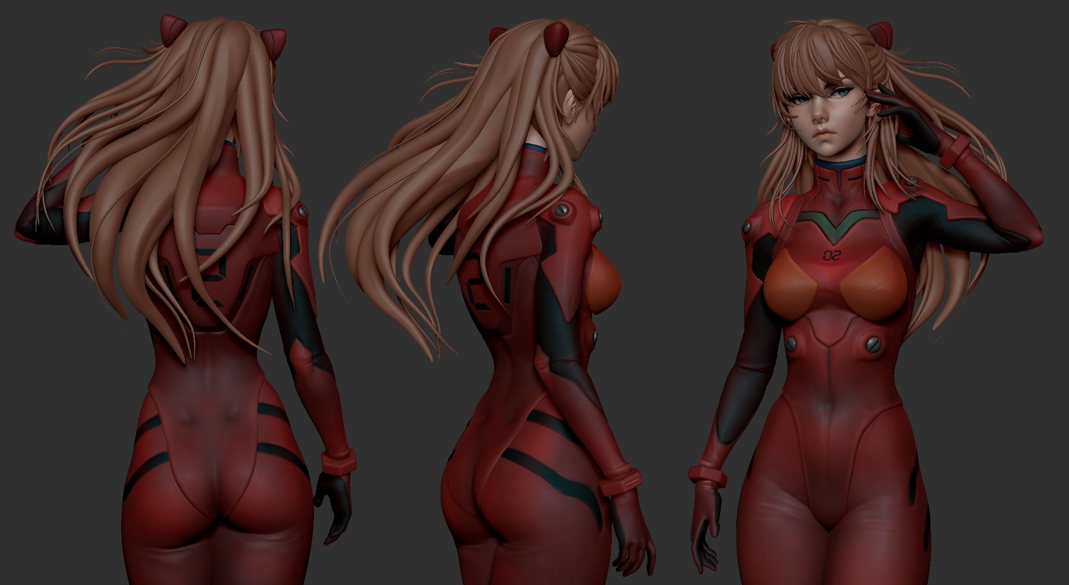 Asuka Langley Soryu plugsuit [Artist: Olga Skaskevich] | Scrolller