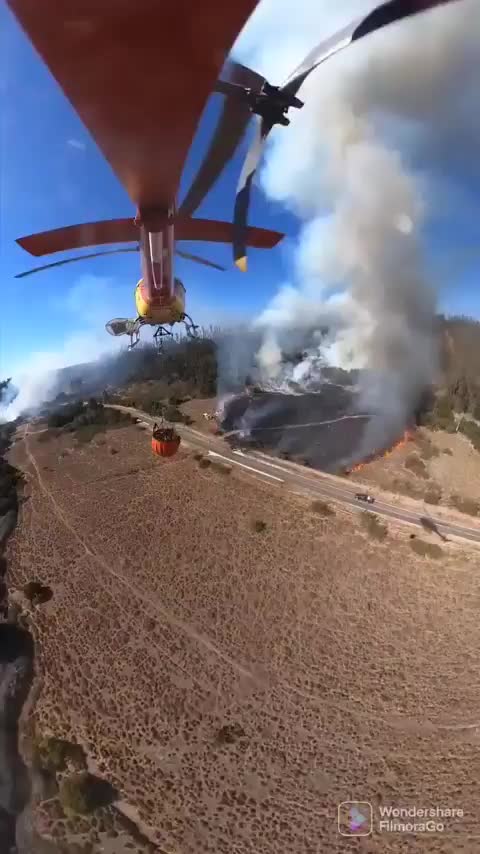 Bambi bucket used by helicopter crew for aerial firefighting | Scrolller