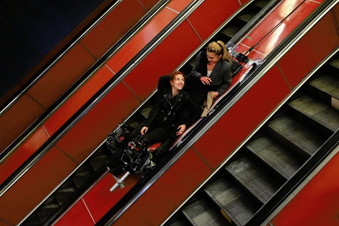 Behind the scenes on "Black Widow" | Scrolller