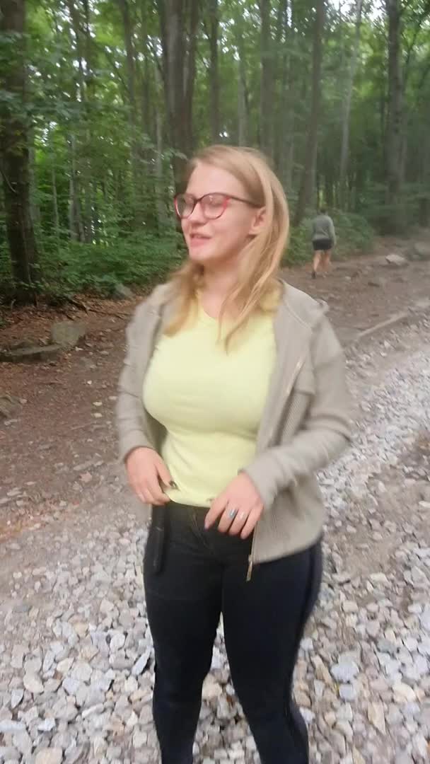 Believe me, big boobs don't help hiking in the mountains at all. Heh | Scrolller