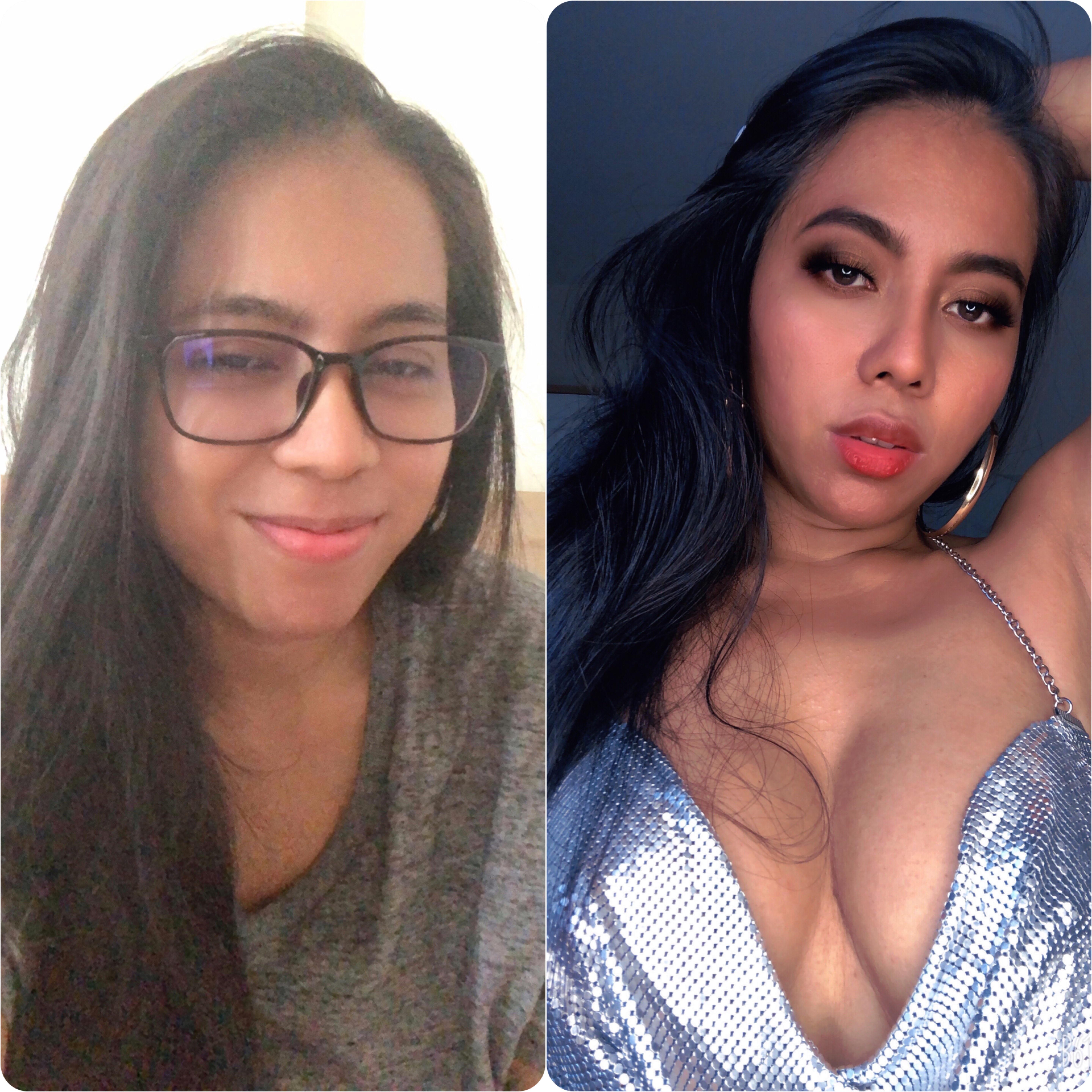 Bimbo journey story: My silver glomesh top clings to my body and makes me feel ready to make men ...