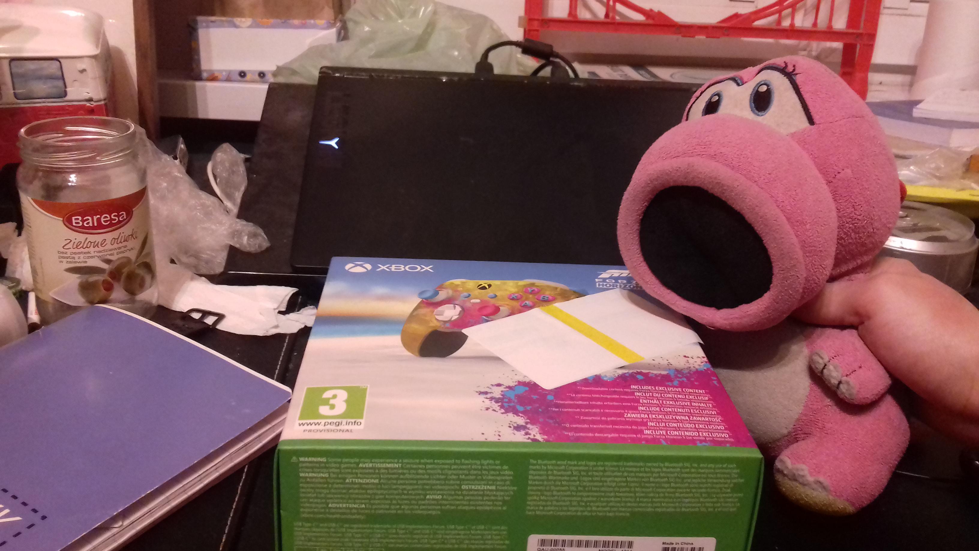 Birdo is looking at the strange controller. | Scrolller