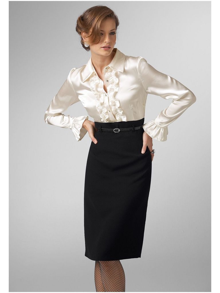 Black with cream satin frills | Scrolller