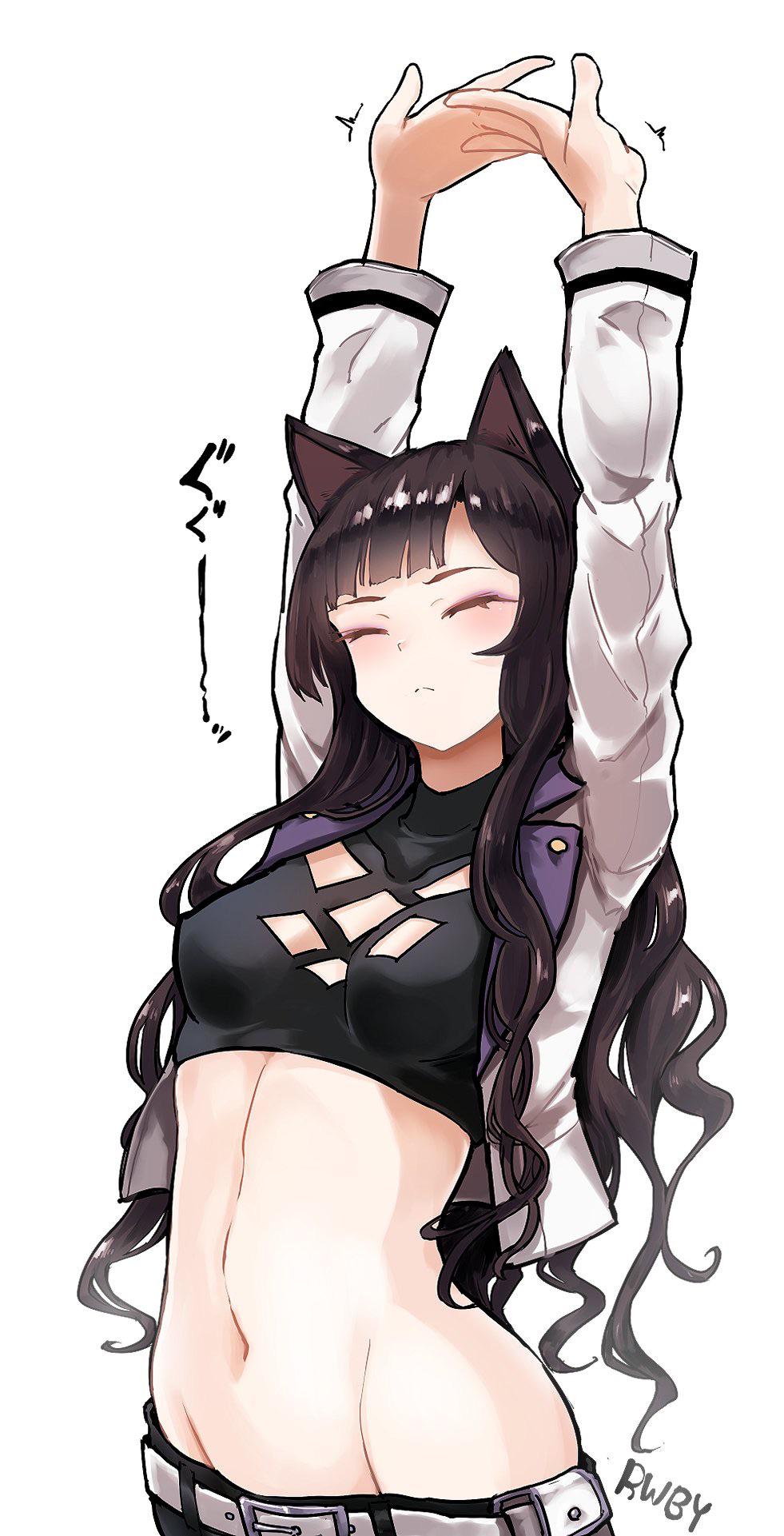 Blake stretching [RWBY] | Scrolller