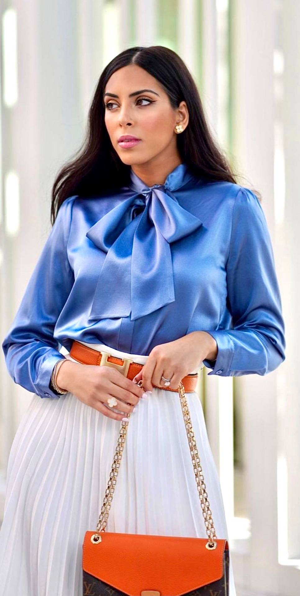 Blue Satin Bow | Scrolller