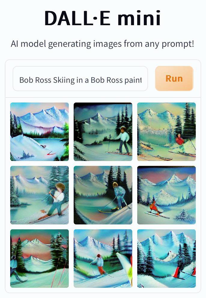Bob Ross is skiing | Scrolller