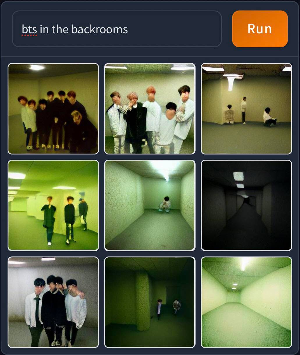 BTS in the backrooms | Scrolller