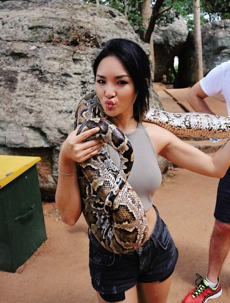 Chailee Son with a Snake | Scrolller