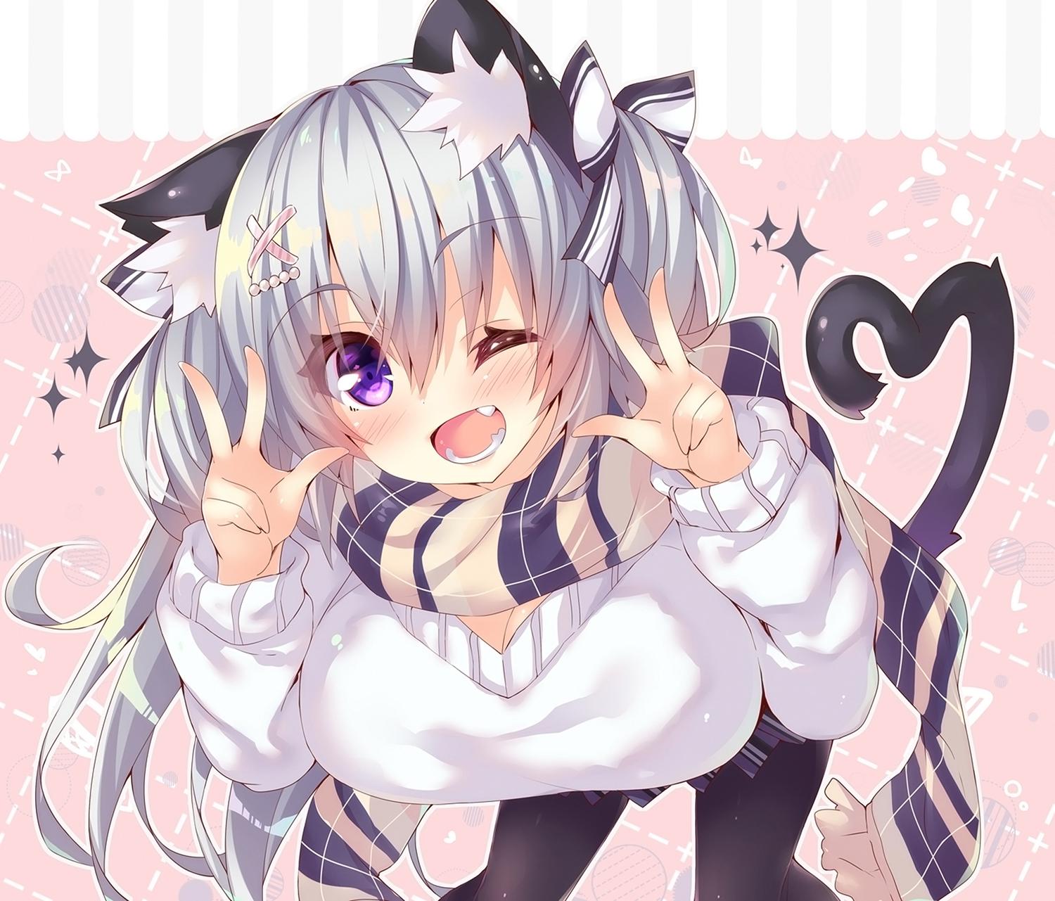 Cheerful neko | Scrolller