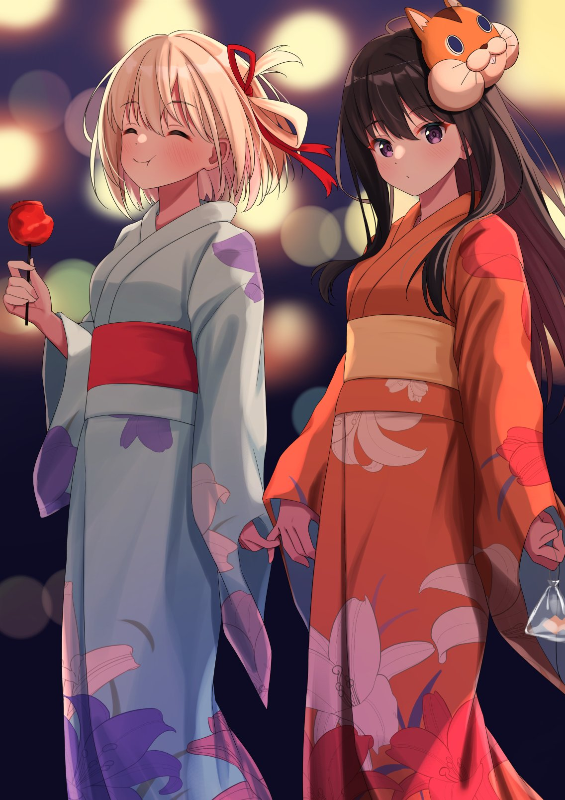 Chisato and Takina in yukatas (by @syurimp) | Scrolller