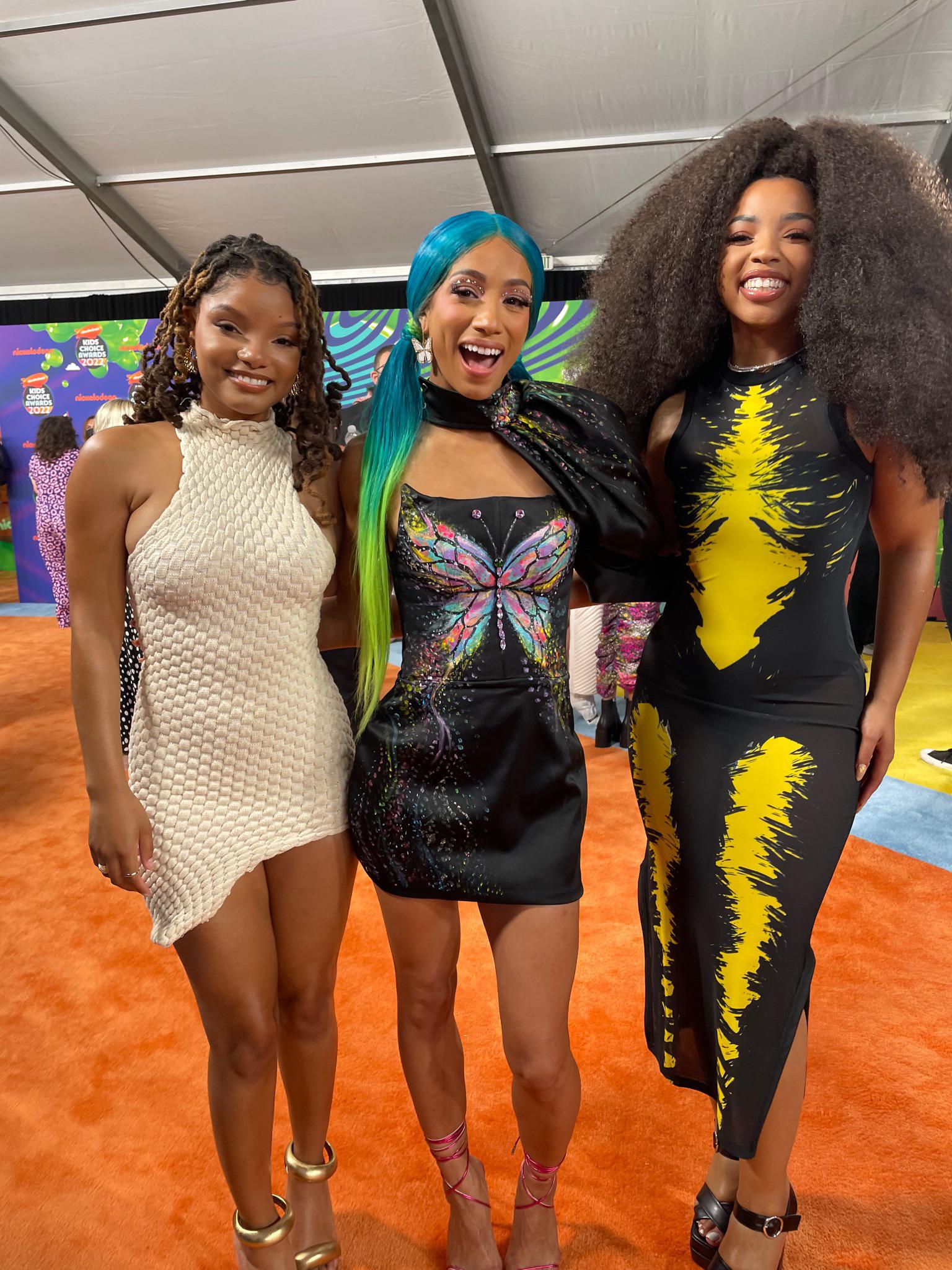 Chloe Bailey and Haile Bailey with WWE superstar Sasha Banks | Scrolller