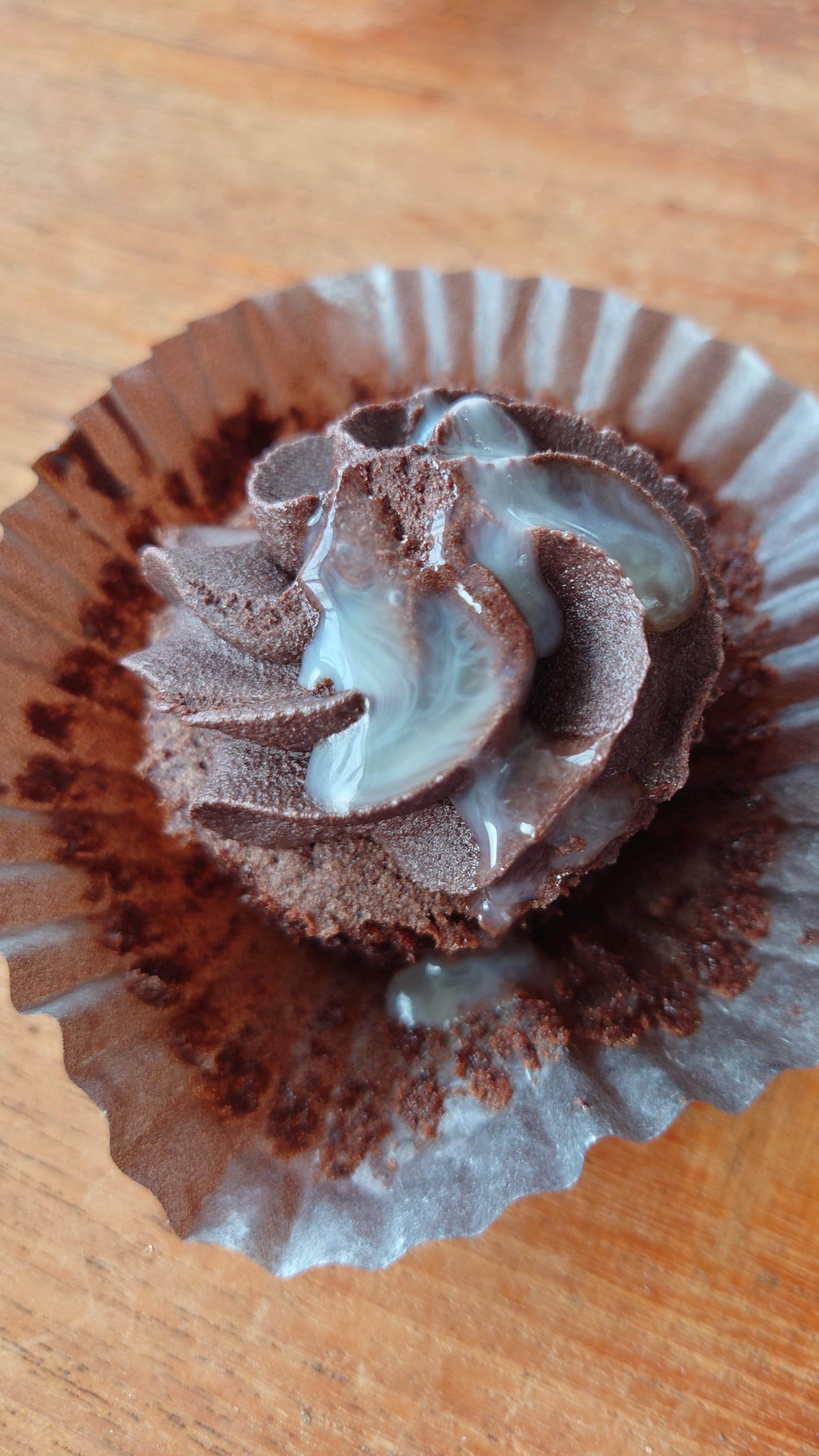 Chocolate cupcake with additional frosting | Scrolller
