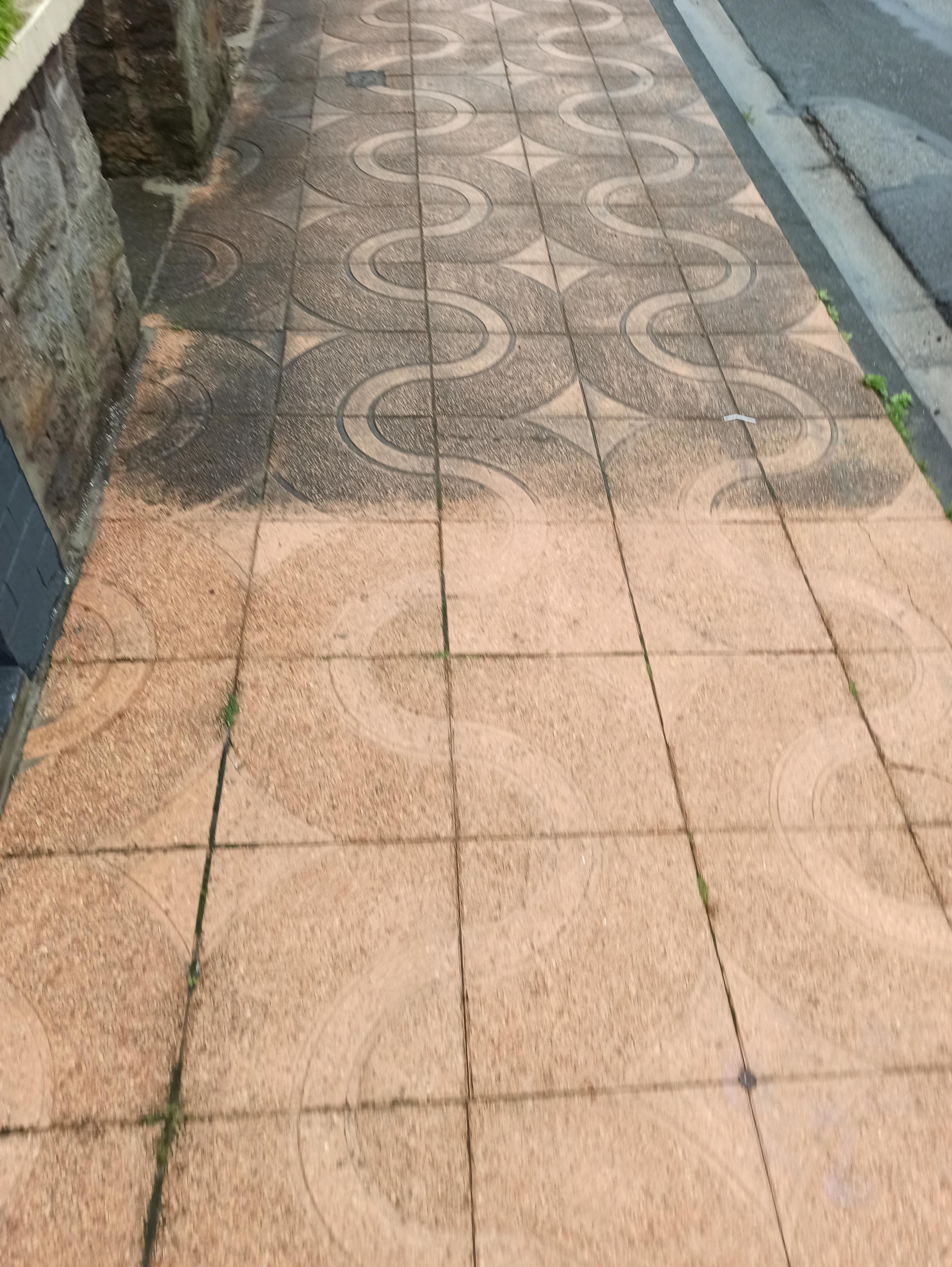 Clean sidewalk vs dirty sidewalk. | Scrolller