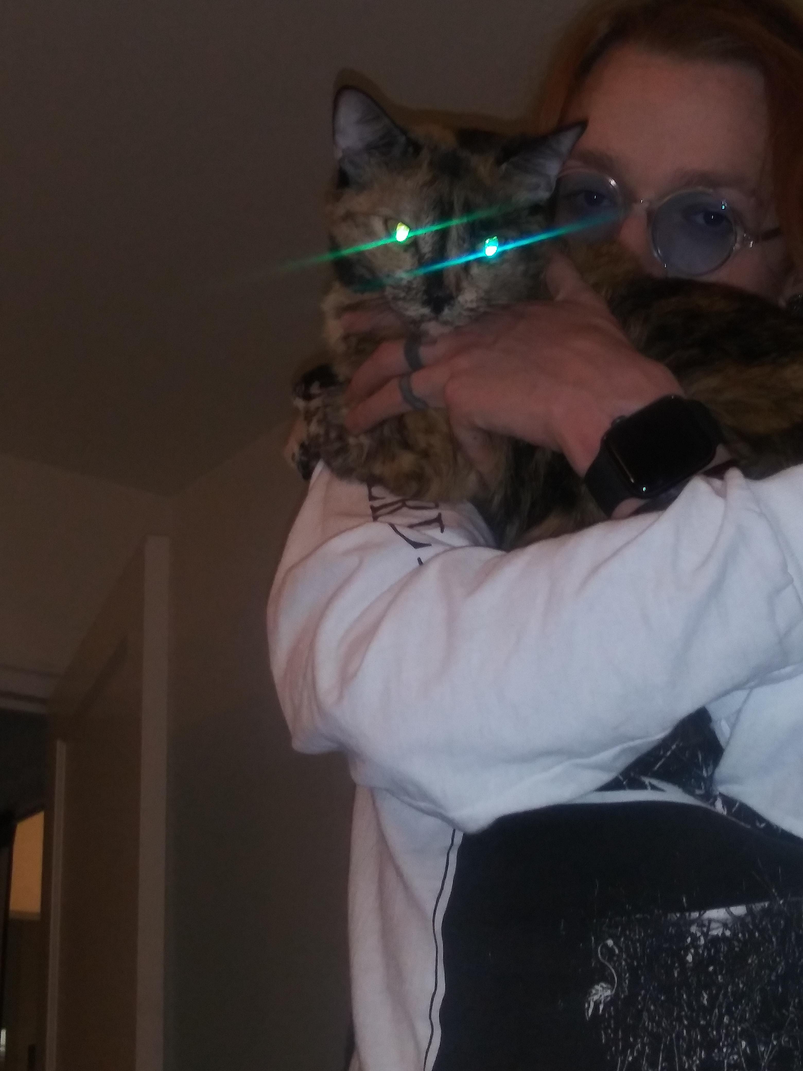 Cleo with her laser eyes | Scrolller